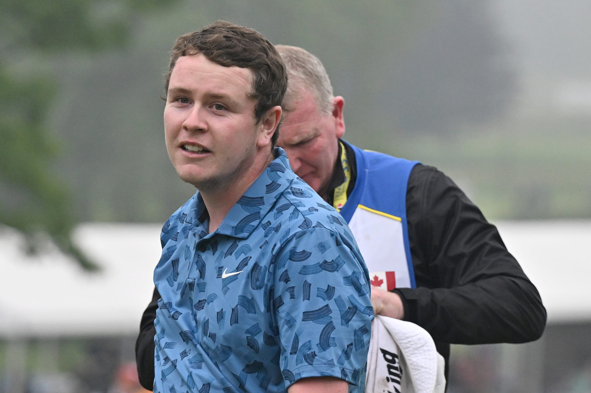 Billy Horschel and Justin Rose react as Robert MacIntyre wins the ...