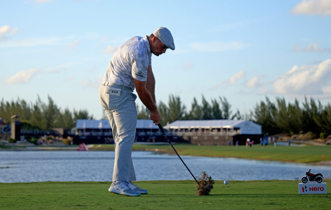 Watch Bryson DeChambeau hit incredible hole in one over his own house ...